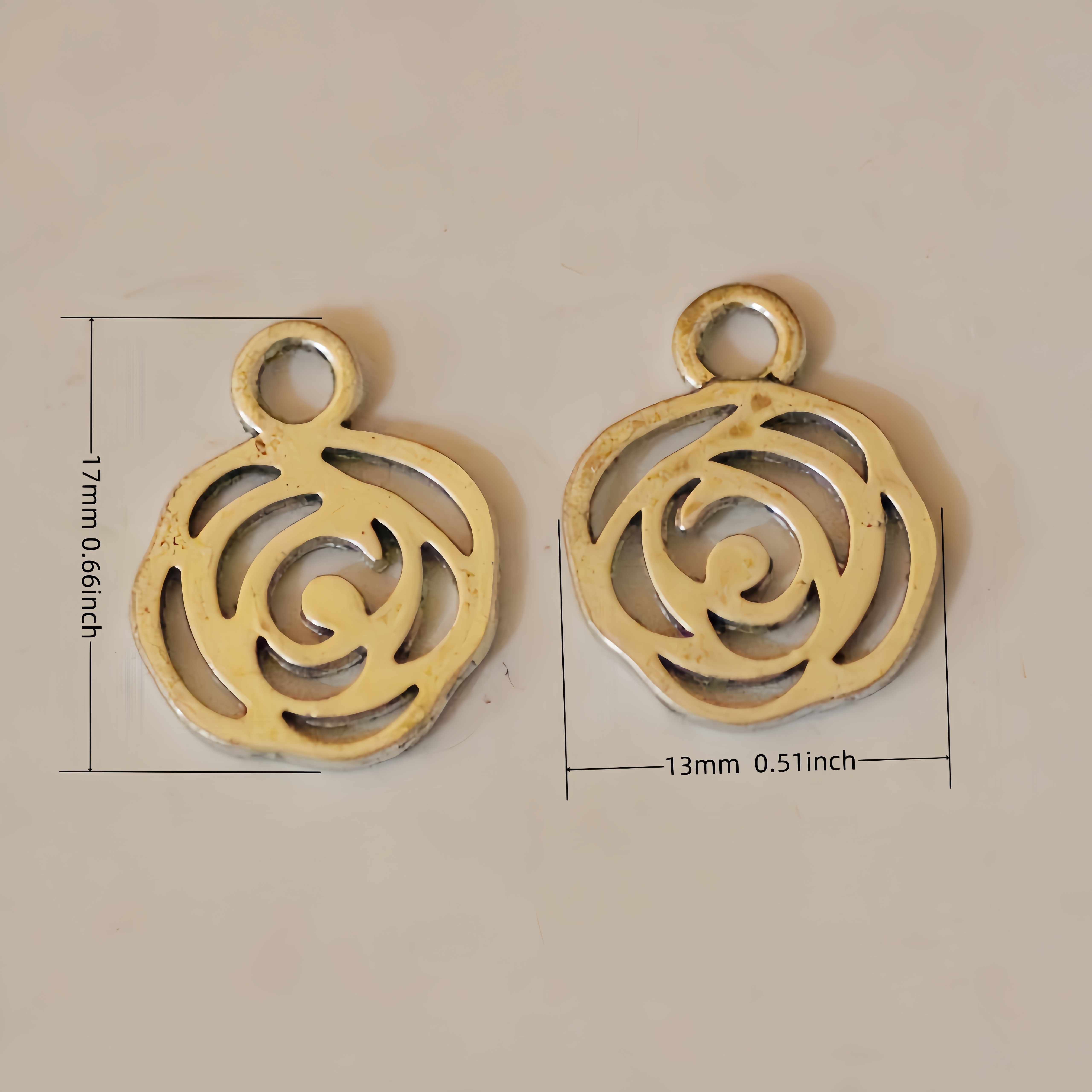 4 Styles Retro Silver Rose Flower Charm Silver Zinc Alloy - Temu United ...