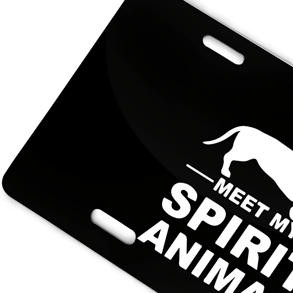 1pc Meet My Spirit Animal Dachshund License Plate Tag Metal Car Plate ...