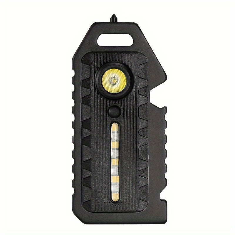 Creative Mini Keychain Flashlight Usb Charging Led Lamp Bicycle Warning ...