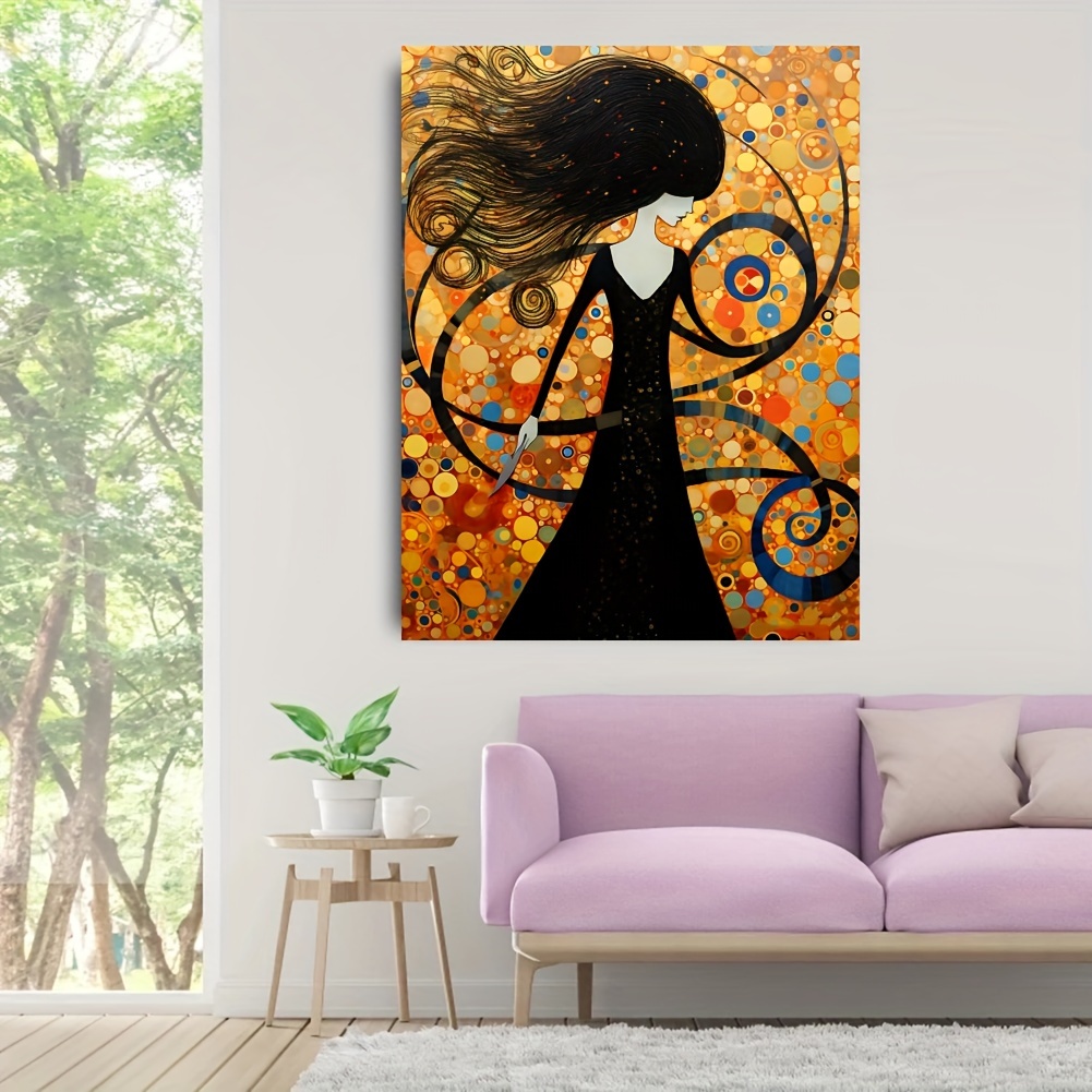 Art Girl Canvas Painting Without Frame Decoration Painting - Temu New ...
