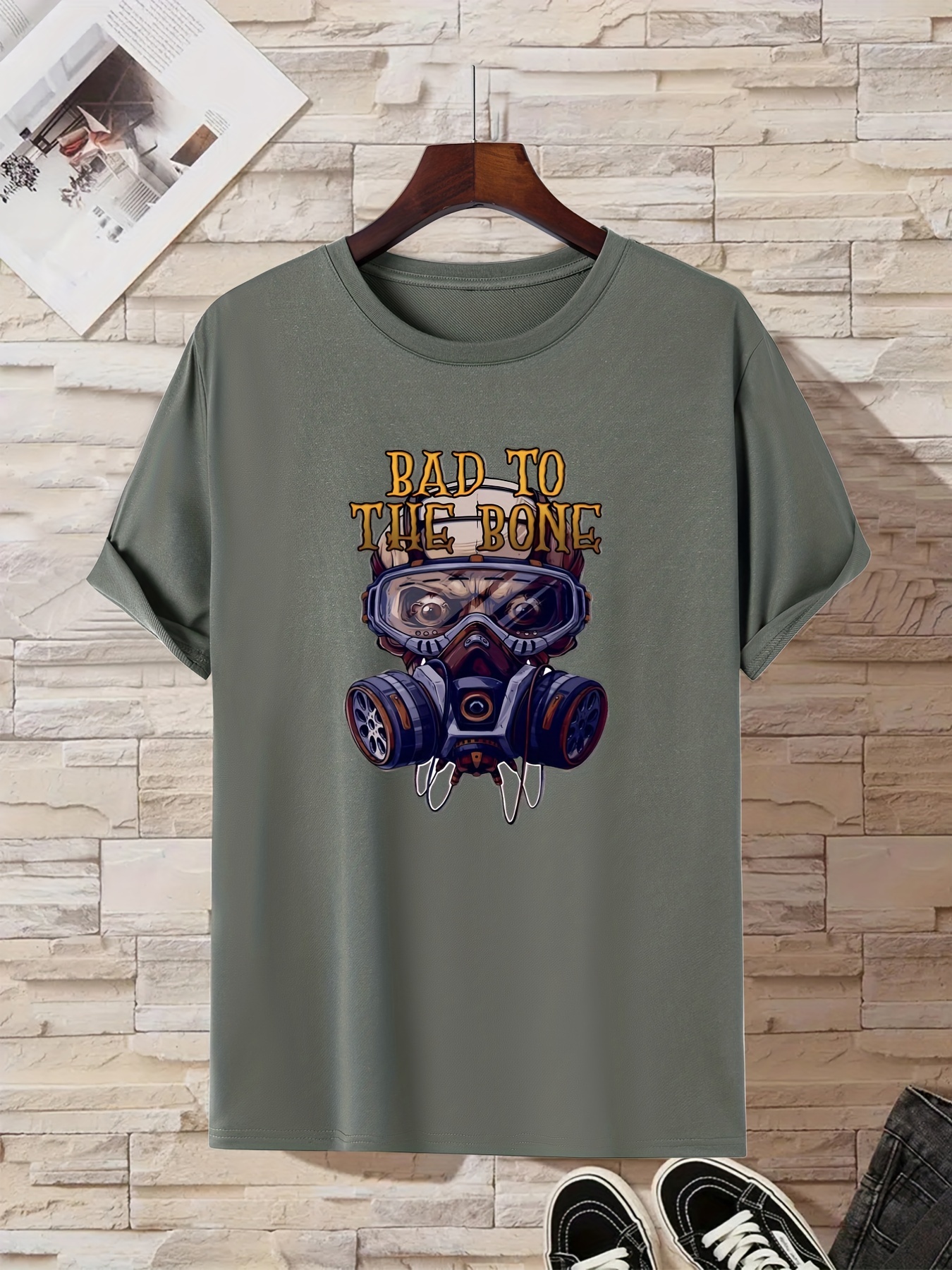 Men's Trendy T shirt Round Neck Casual Clothing Person - Temu Australia