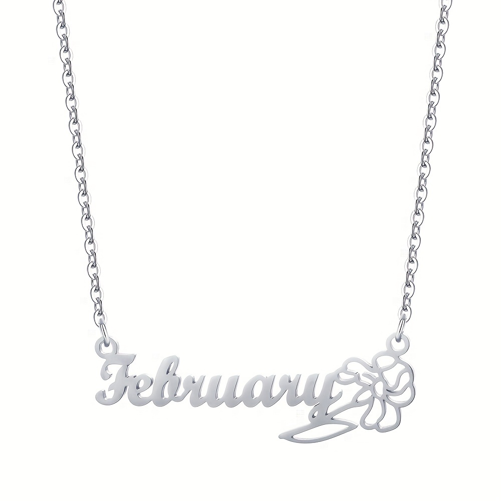 Personalized English Letter Name Birthday Flower Pendant - Temu United ...