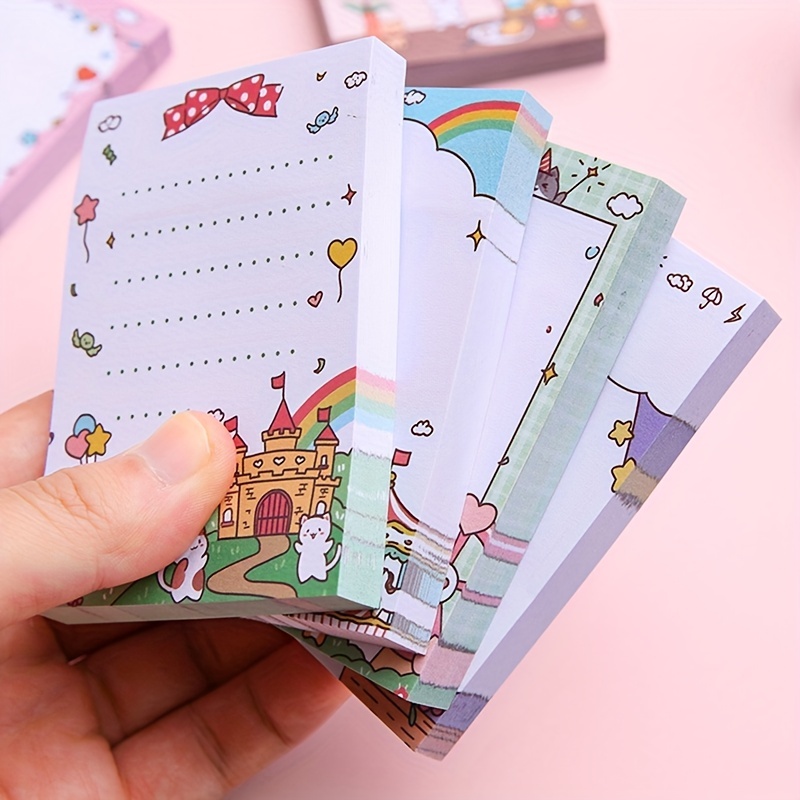 100 Cute Girl Memo Pads Cartoon Portable Message Paper - Temu Canada