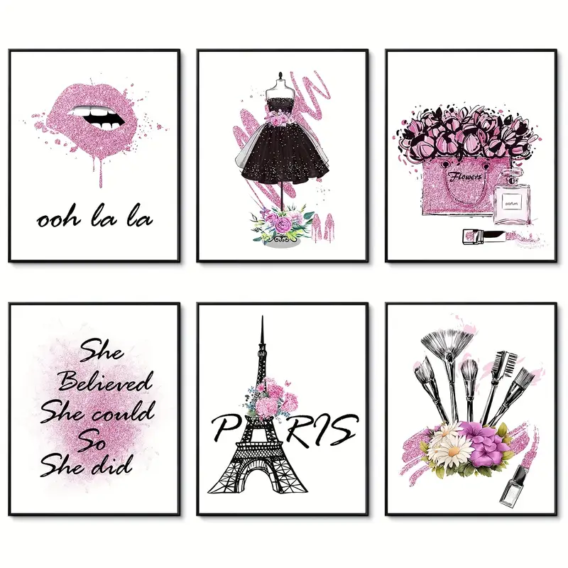 Unframed Canvas Fashion Wall Art Girl Room Decor Makeup Temu Canada unframed-canvas-fashion-wall-art-girl-room-decor-makeup-temu-canada