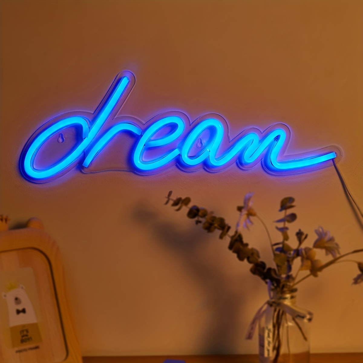 1pc Dream Shape Blauwe LED Neon Sign USB aangedreven Voor - Temu ...