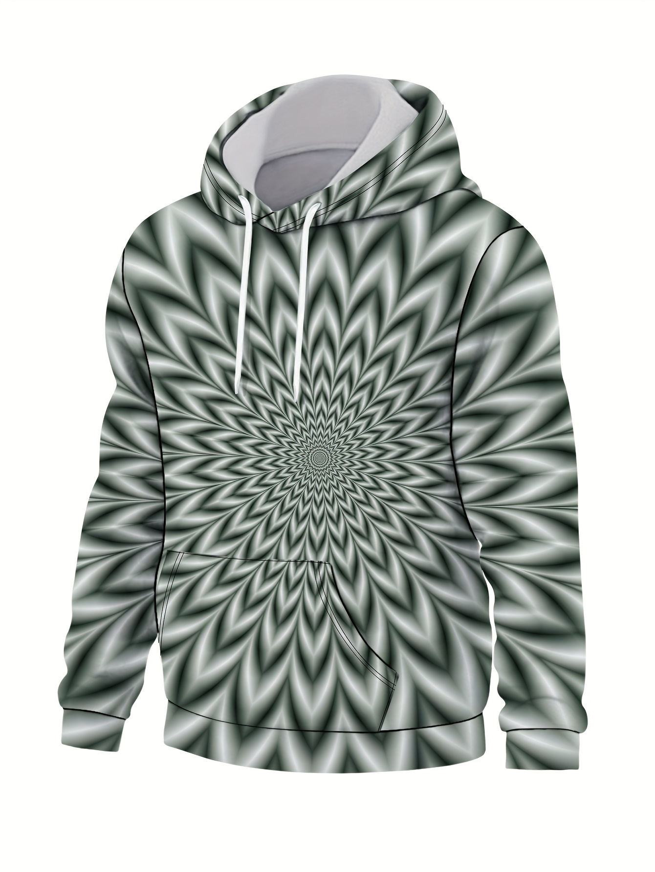Irregular Vortex Print Hoodie Cool Hoodies For Men - Temu New Zealand