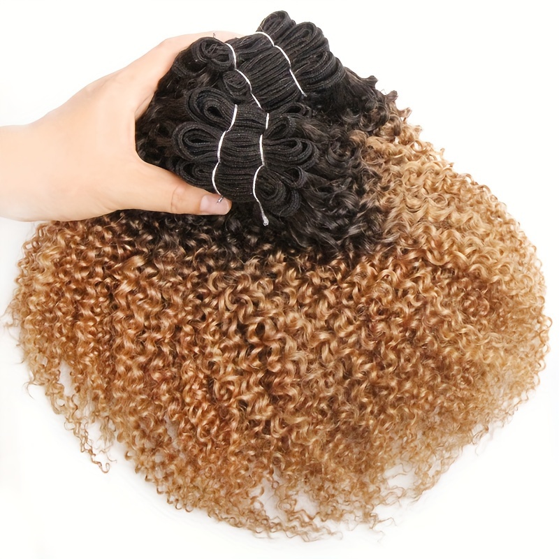 Short Ombre Blonde Human Hair Bundles 6 Bundles - Temu Philippines