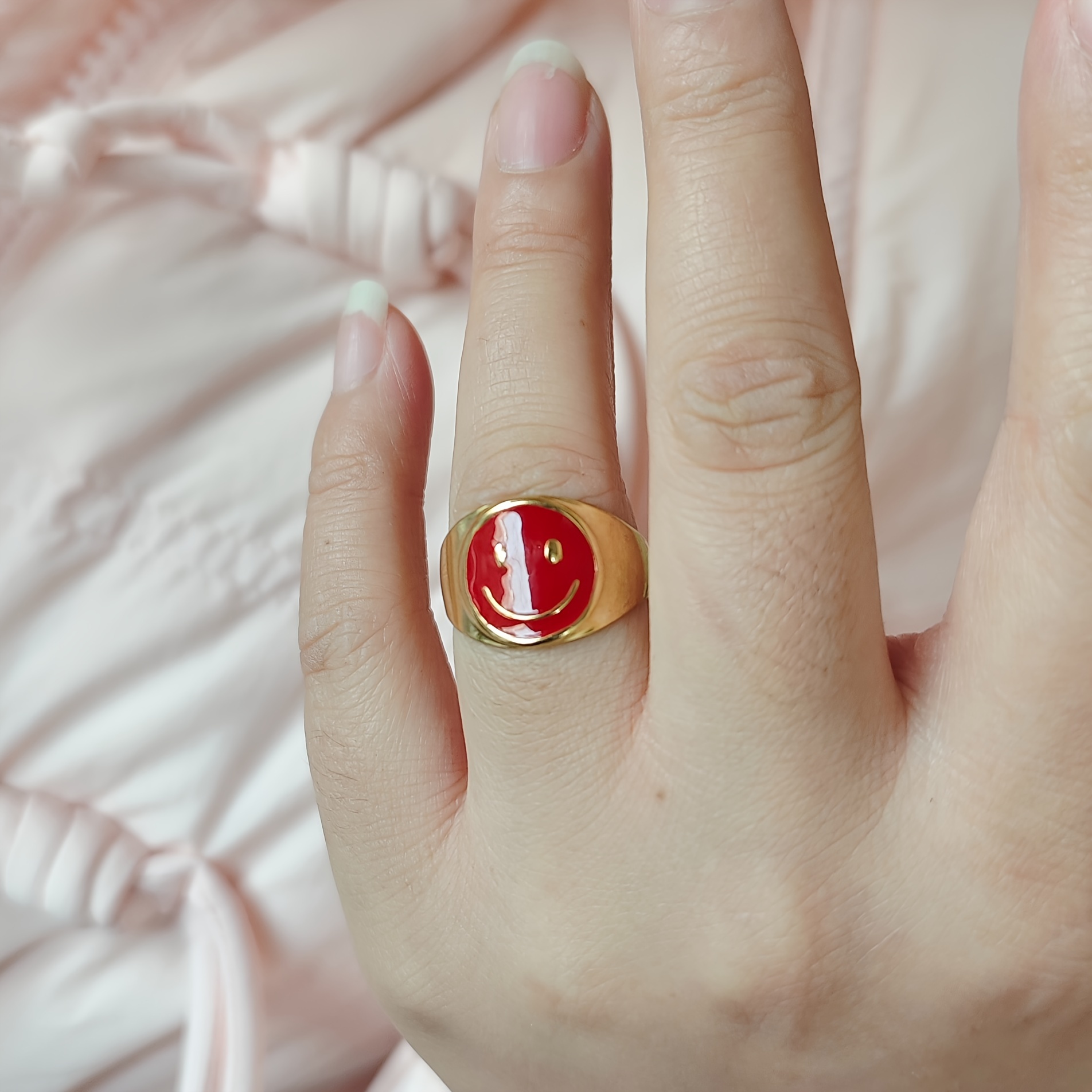 Men's 18k Gold plated Stainless Steel Ring Simple Stylish - Temu United ...