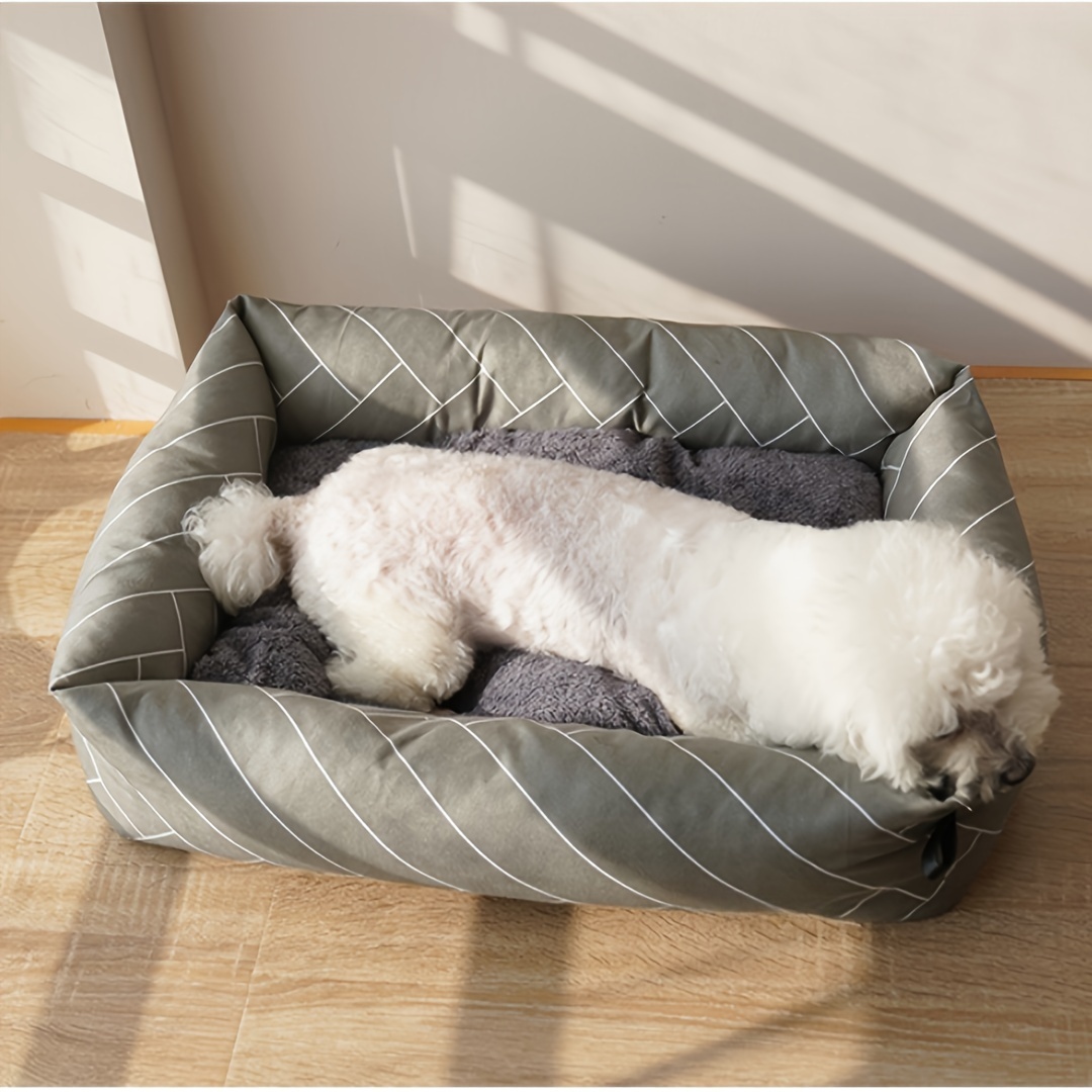 Pet Bed Pet Cat Nest Plush Soft Warm Cat Bed Rectangle - Temu Australia