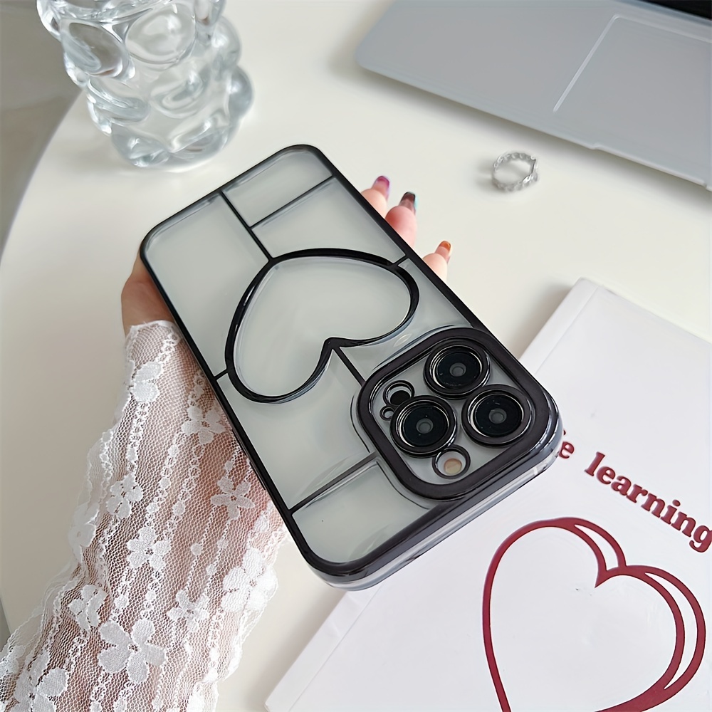 Luxury Electroplated Hollow Heart For Iphone 11 12 13 14 Pro Max Full Package Shockproof ...