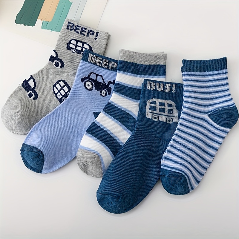 Boys Girls Kids Thin Breathable Comfy Crew Socks Cartoon - Temu United