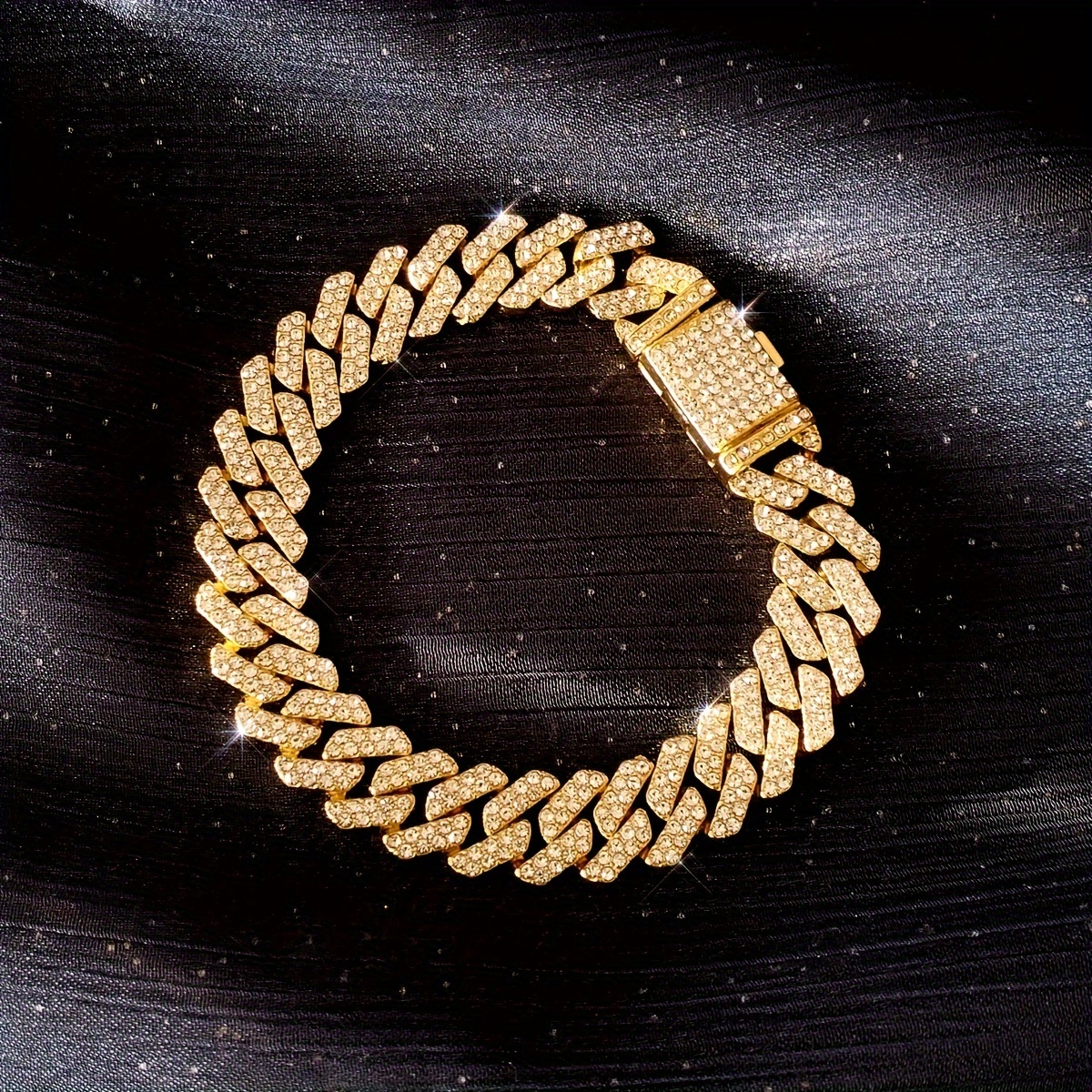 Punk Hip Hop Miami Cuban Link Chain Collana Braccialetto - Temu Italy