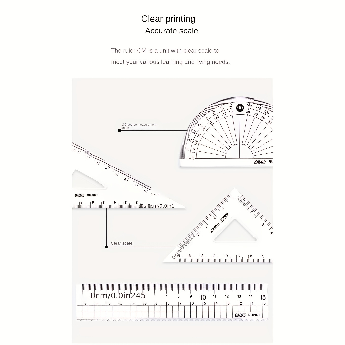 Powerful Ruler Set Acrylic Ruler Set Triangular Drawing - Temu