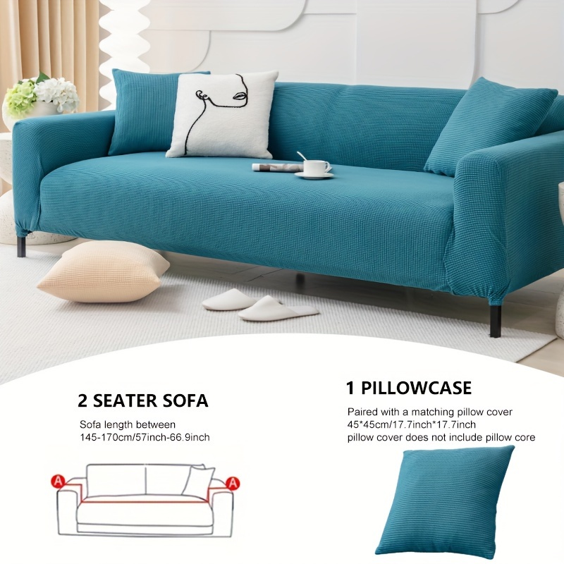 Non slip Durable Elastic Plain Color Sofa Cover Sofa - Temu United Kingdom