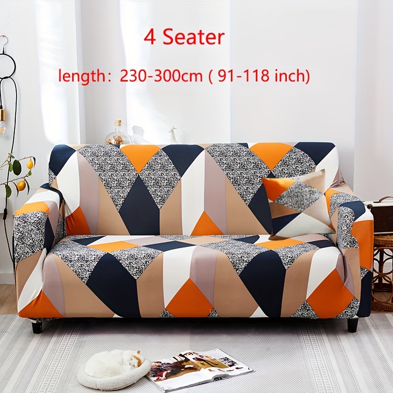 Leaf Printed Elastic Sofa Slipcover Soft Breathable Non Slip - Temu ...