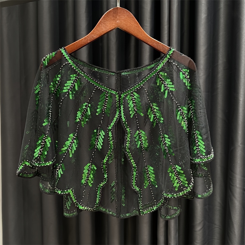 1920s sequin lace flapper shawl elegant thin breathable - Temu New Zealand