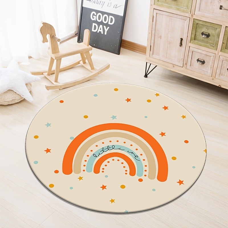 Cartoon Animal Round Rug Kids Bedroom Bedside Rug Home Cute - Temu ...