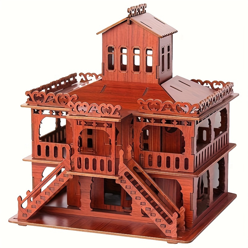 Diy Wooden Puzzle Toys 3d Wooden Puzzle Building Model Kit - Temu Australia