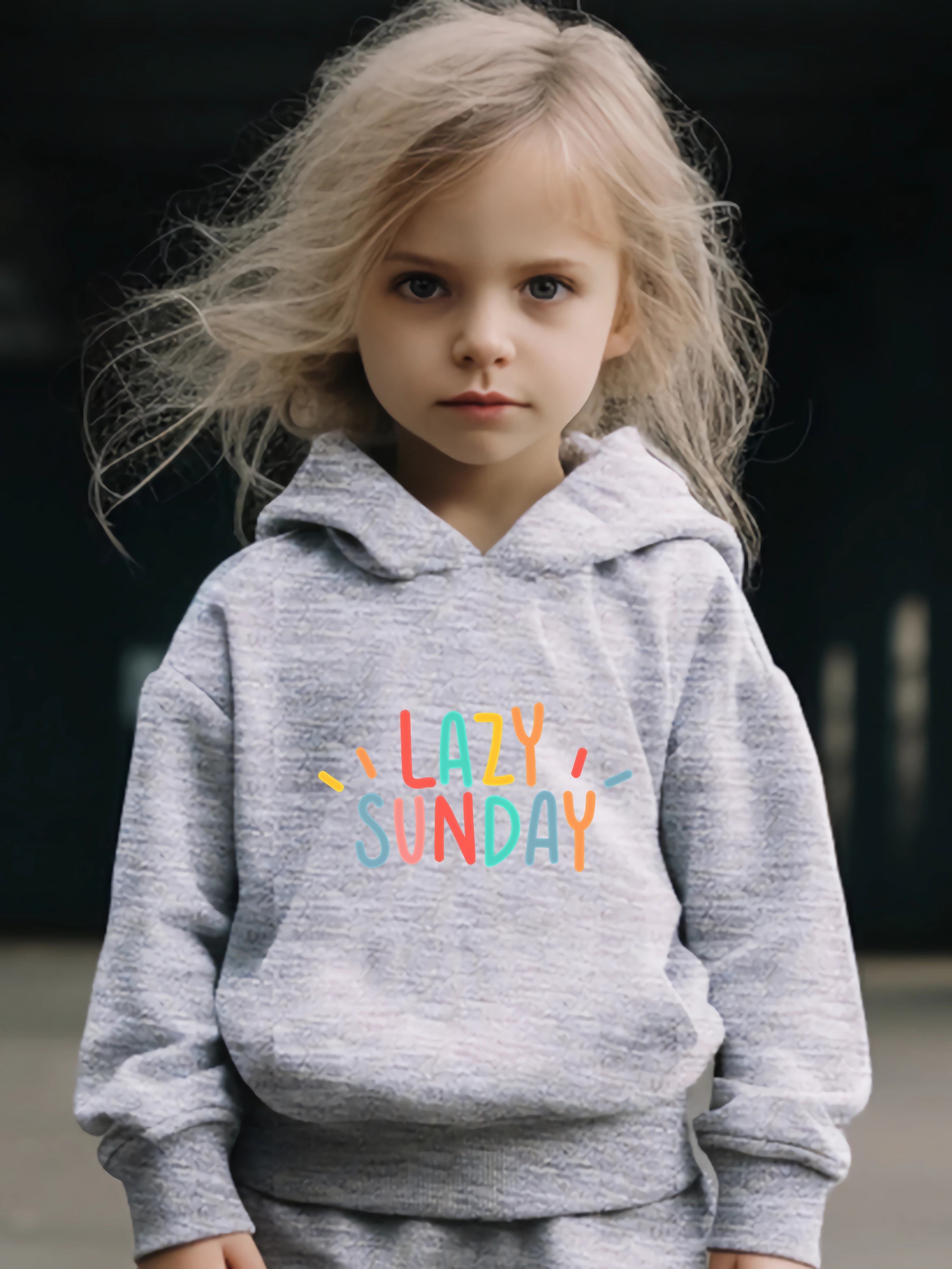 Lazy Sunday Pattern Breathable Activewear Sets Girls Comfy - Temu Australia