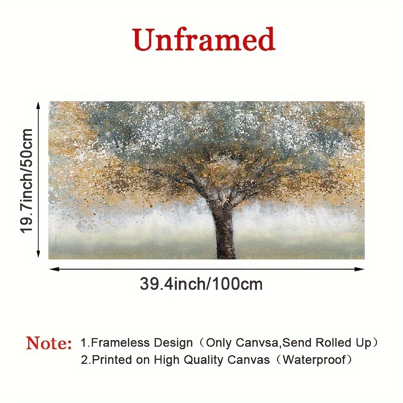 Canvas Painting Frameless Autumn Trees Canvas Wall Art - Temu Australia