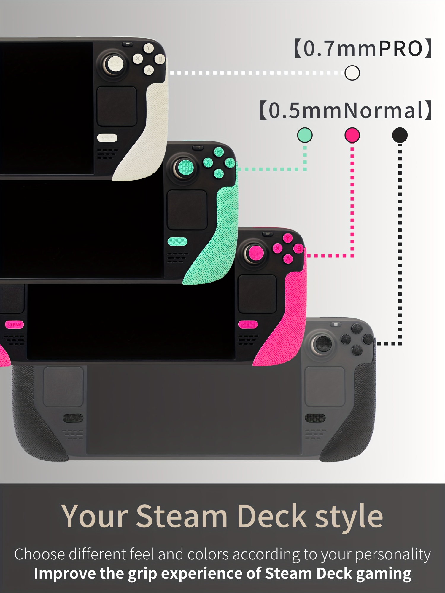 Controller Grip Steam Deck Textured Skin Kit Steam Deck Anti - Temu