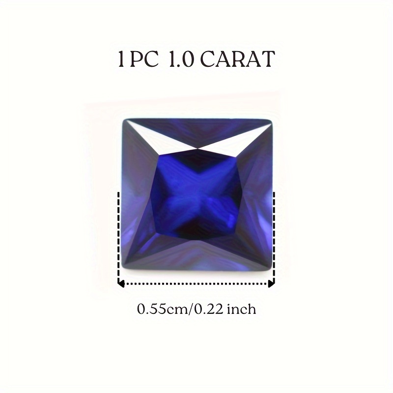 1.0ct Princess Cut Loose Artificial Gemstone Making Earrings - Temu United Kingdom