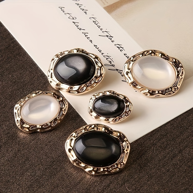 5pcs elegant metal buttons for cashmere coats knit sweaters chic ...