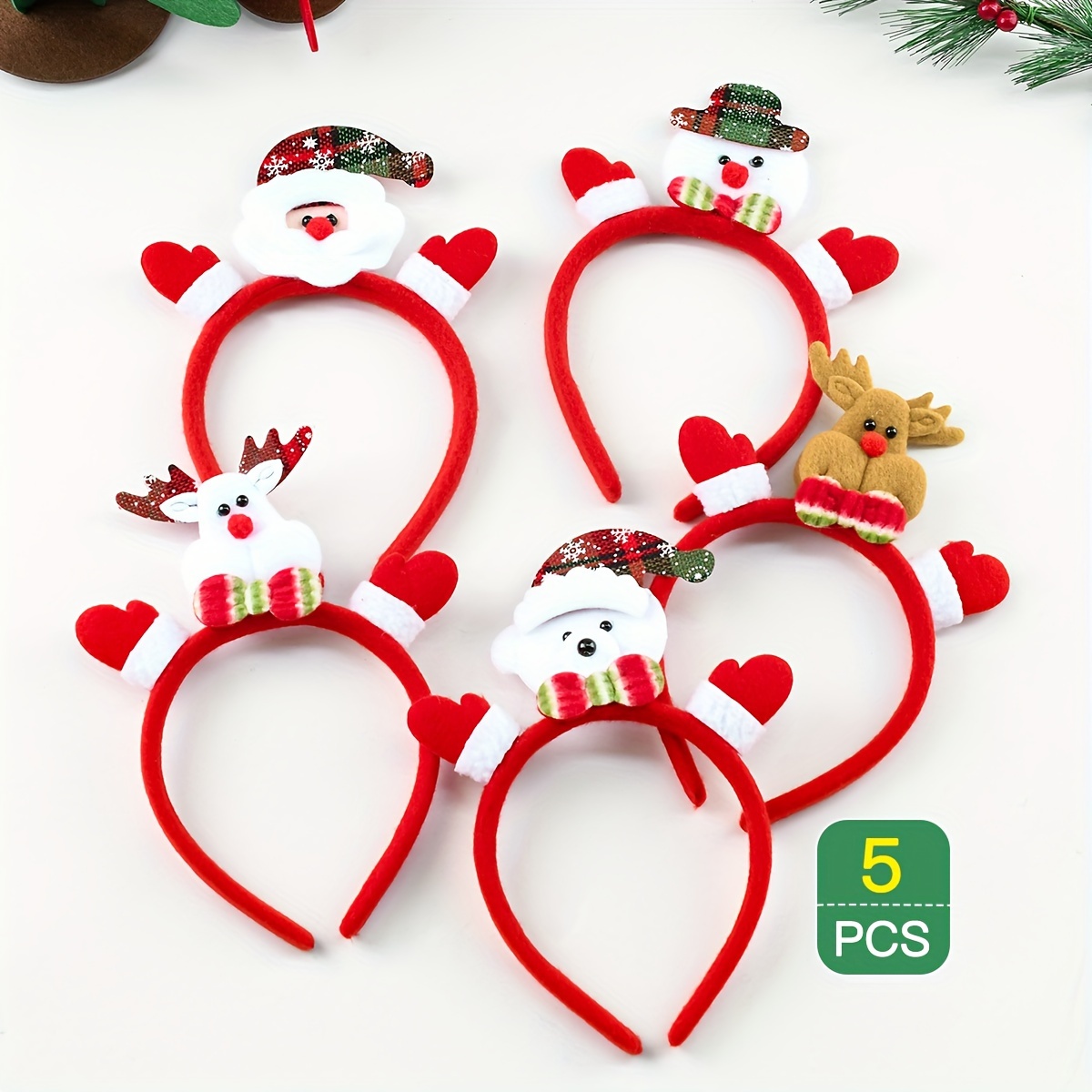 Christmas Santa Claus Elk Snowman Headband Girls Hair - Temu Ireland