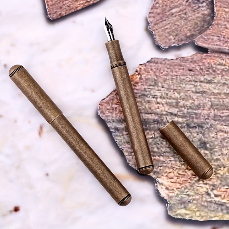 Retro Rotating Brass Fountain Pen Perfect For Students Office Supplies ...