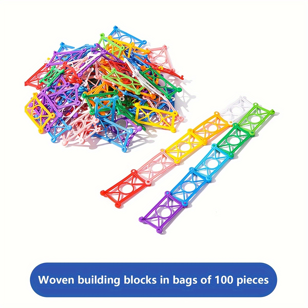 100pcs Kindergarten Desktop Toys Flower Fairy Building Blocks Large ...