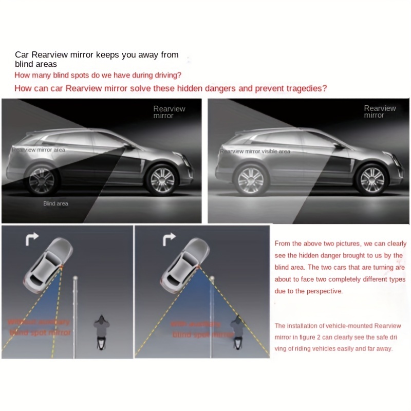 Car Rear view Mirror Equipped Training Mirror Parking Aid - Temu