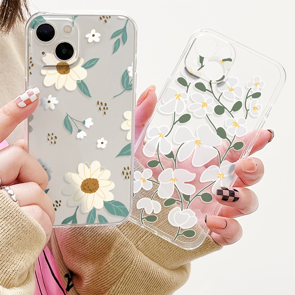 Mobile Phone Case Flower Hollowed Printed Mobile Phone Case - Temu Portugal