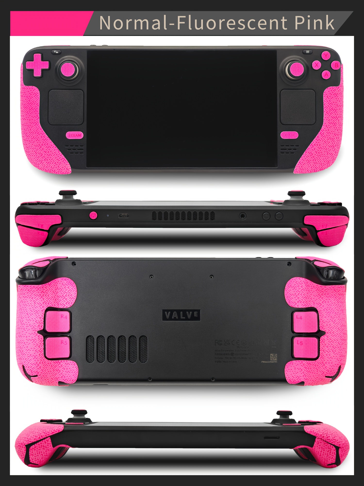 Controller Grip Steam Deck Textured Skin Kit Steam Deck Anti - Temu