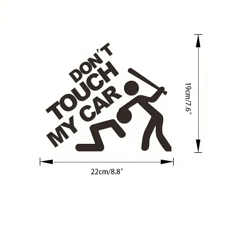 Funny Car Stickers Dont Touch Car Vinyl Car Window Stickers Temu