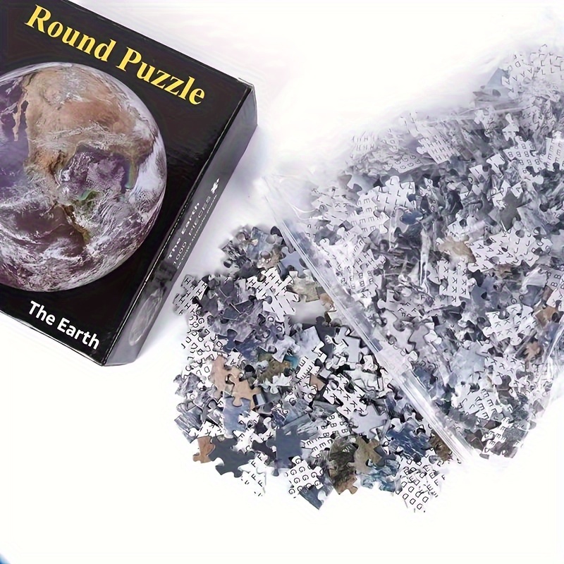 Adult Decompression Puzzle Puzzle Toy Paper Moon Earth Round - Temu