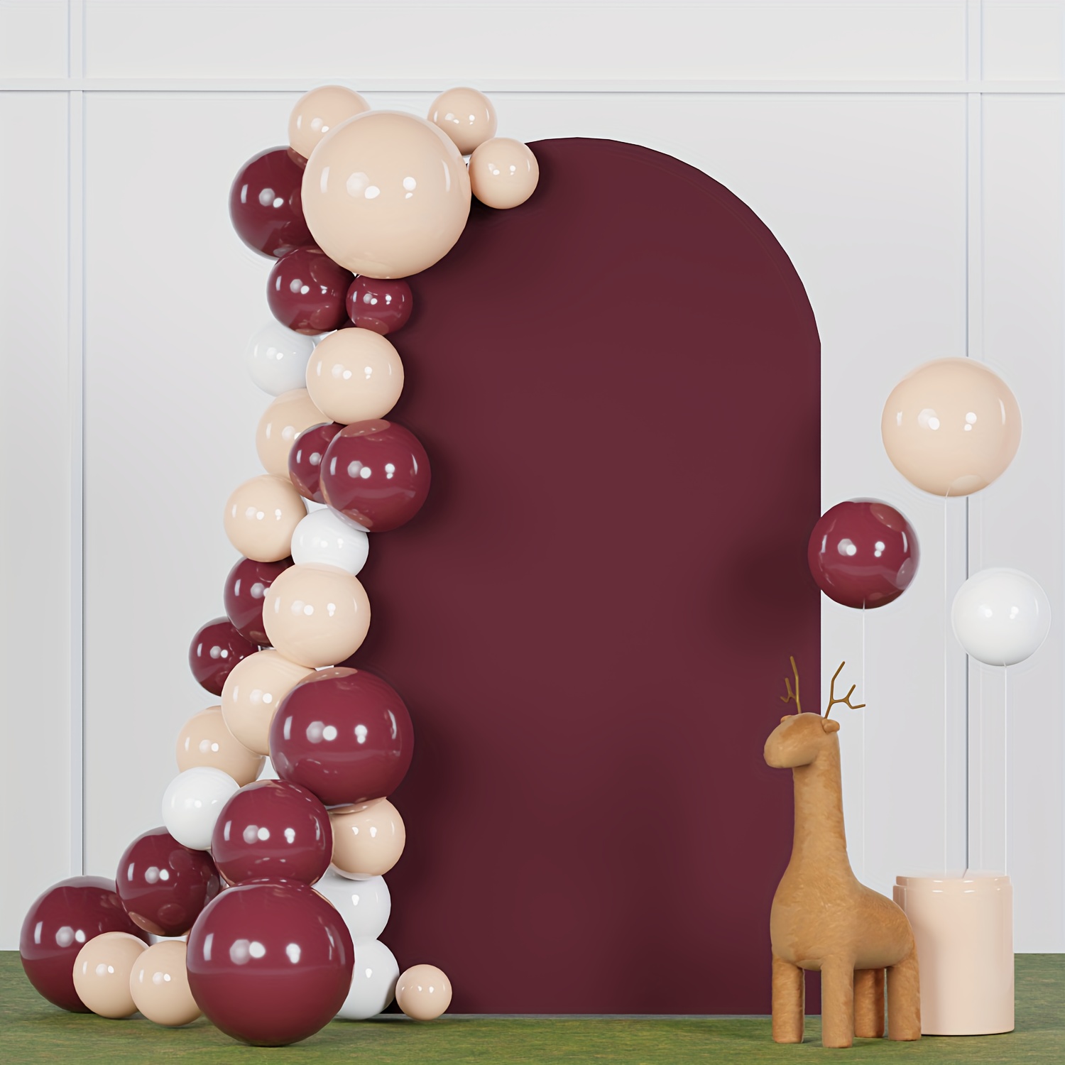 Wine Arch Backdrop Cover Burgundy Wedding Arch Cover Spandex - Temu New ...