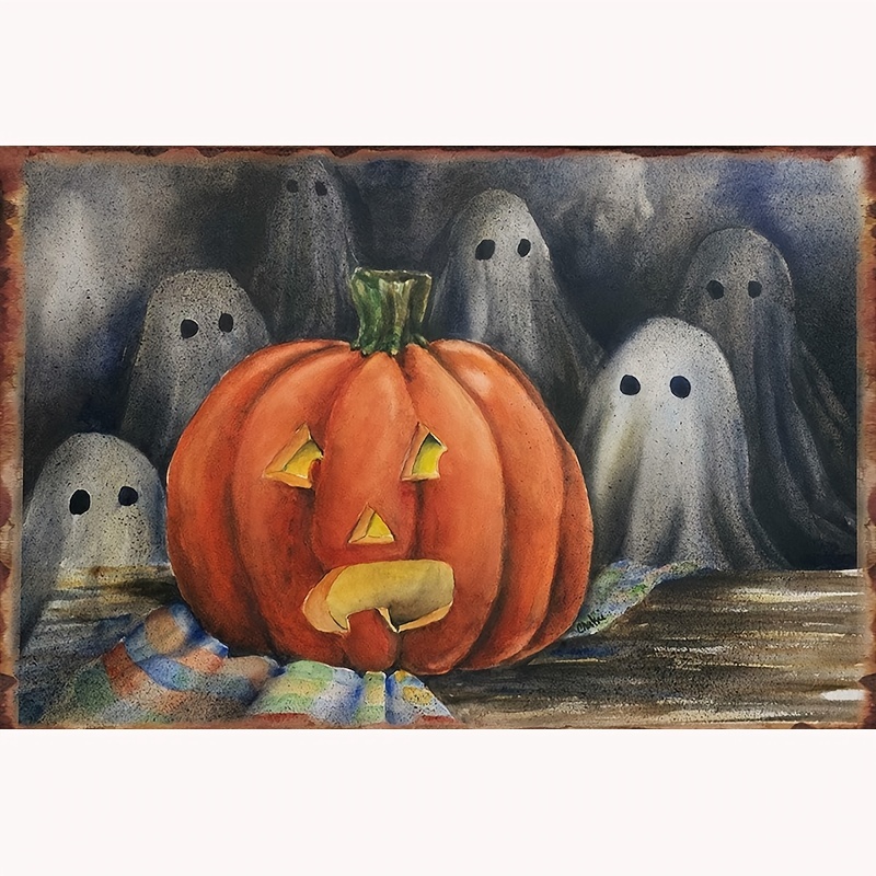 Pick Your Own Pumpkins Tin Wall Sign Retro Metal Poster Plaque Hanging ...