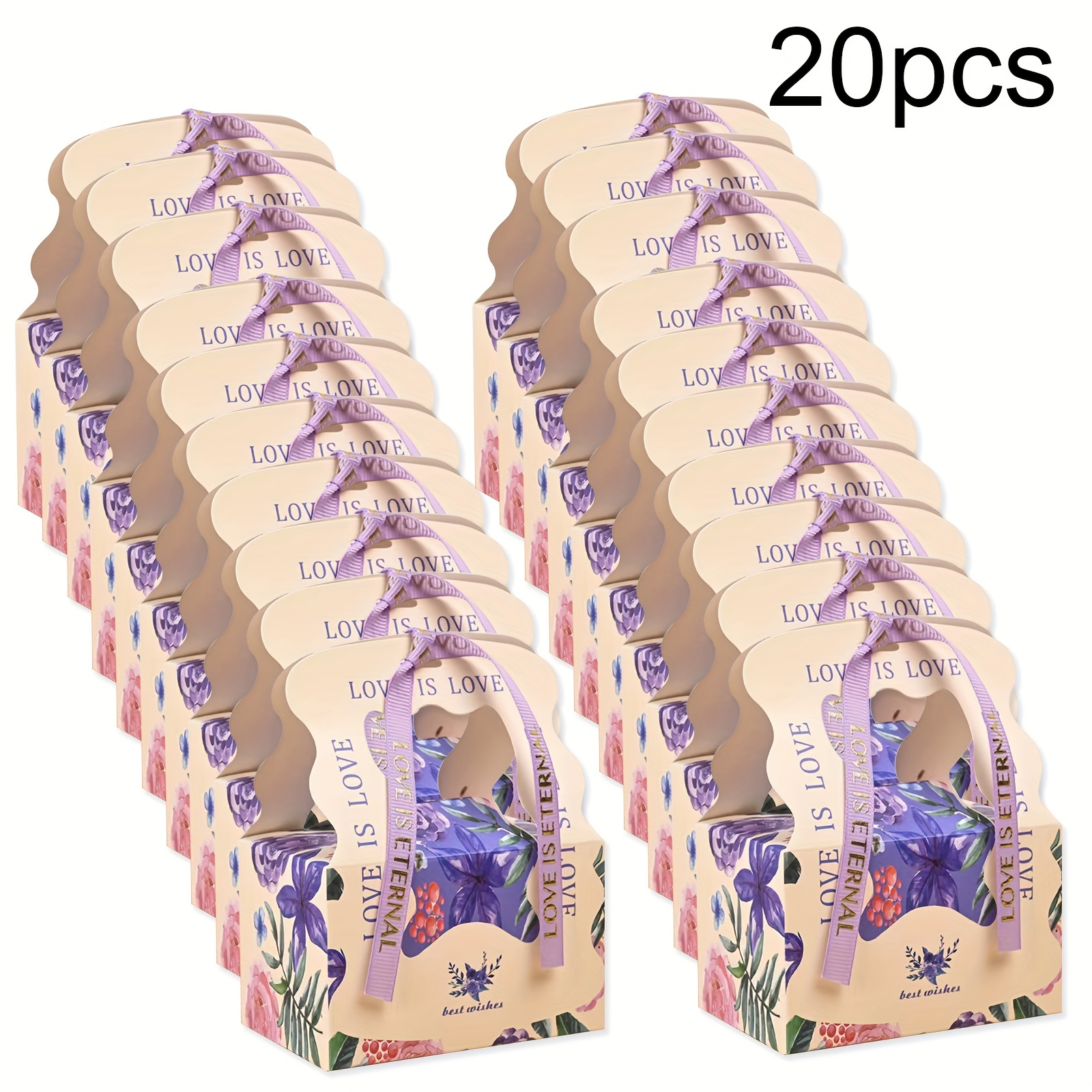 20pcs Party Favor Boxes Birthday Wedding Gift Bags Chocolate Goodies ...