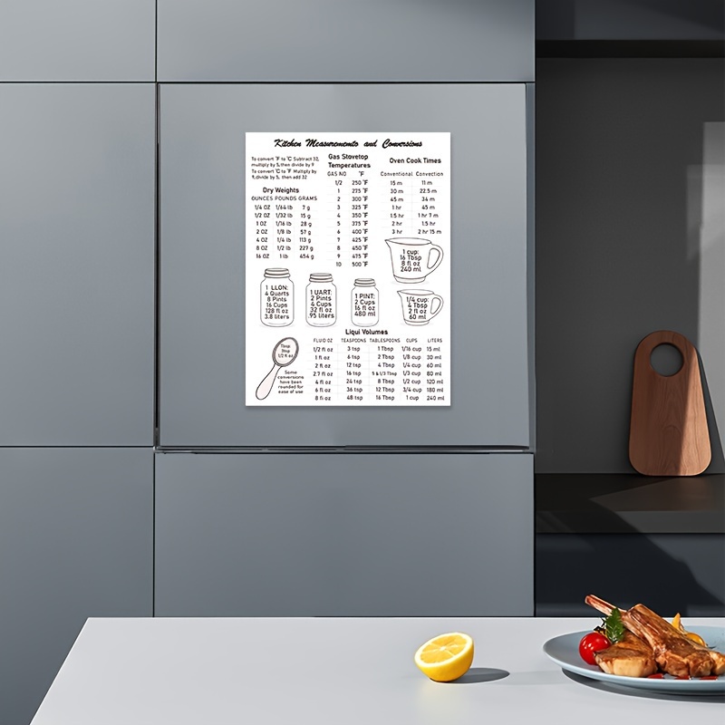 Seasoning Dosage Conversion Table Magnetic Sticker - Temu United Emirates