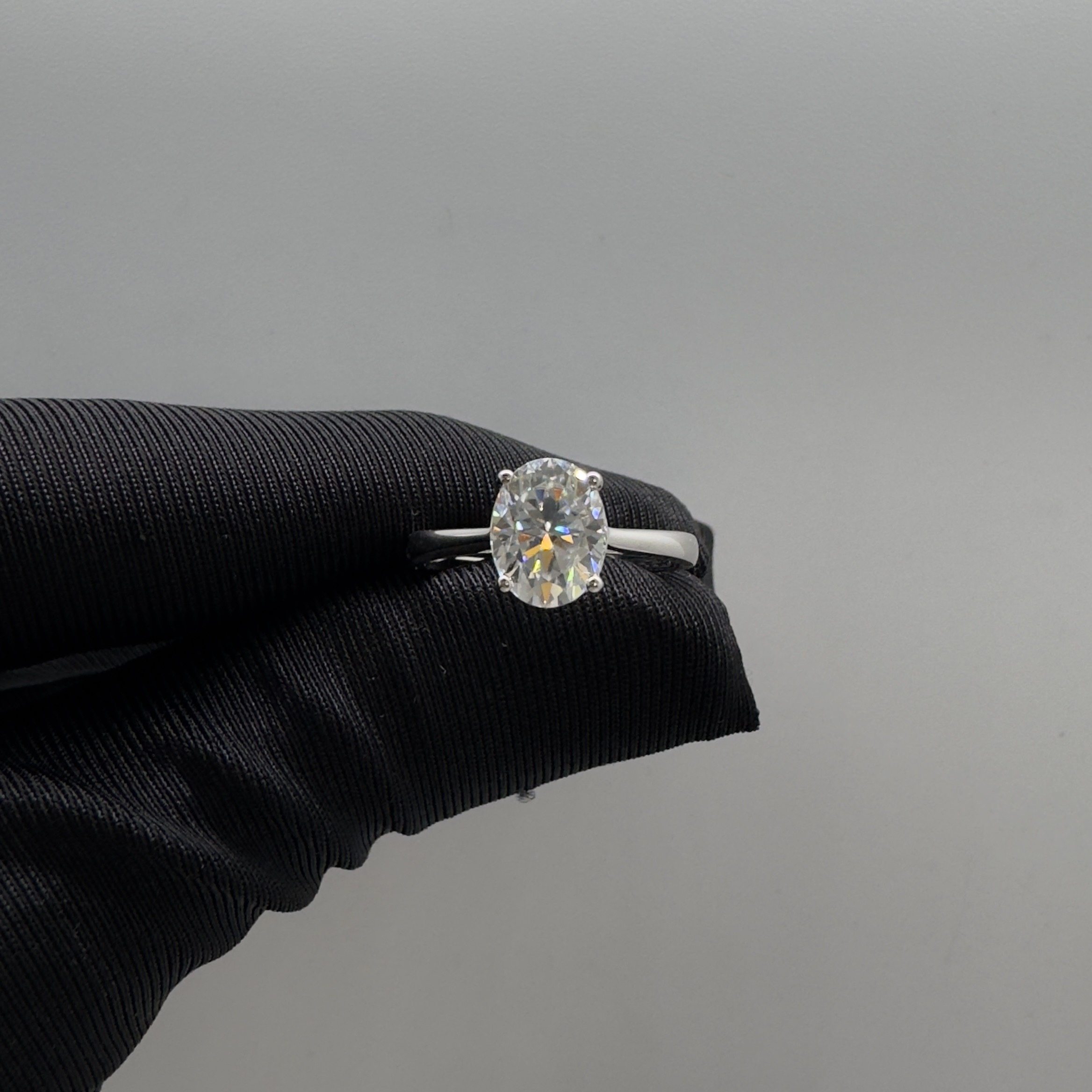 1/2/3 Carat Moissanite 925 Sterling Silver Oval Ring Girls - Temu Ireland