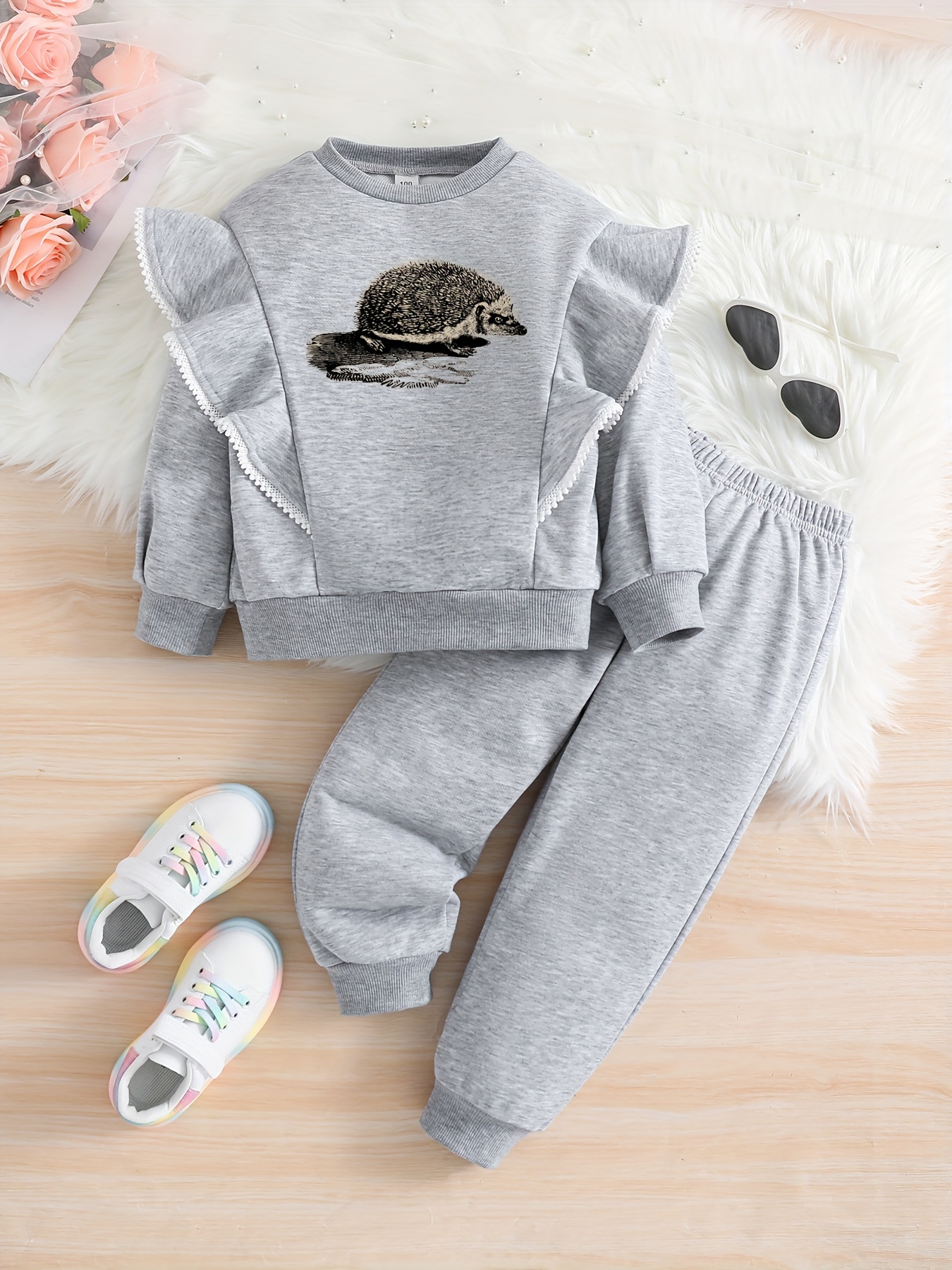 2 Stykker Småbørn Piger Tegneserie Dyreprint Vinger Sider - Temu Denmark