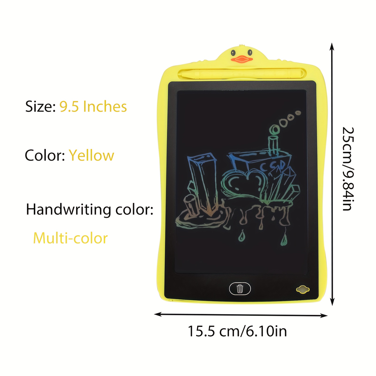 Educational Lcd Writing Tablet Erasable Drawing Graffiti - Temu United ...