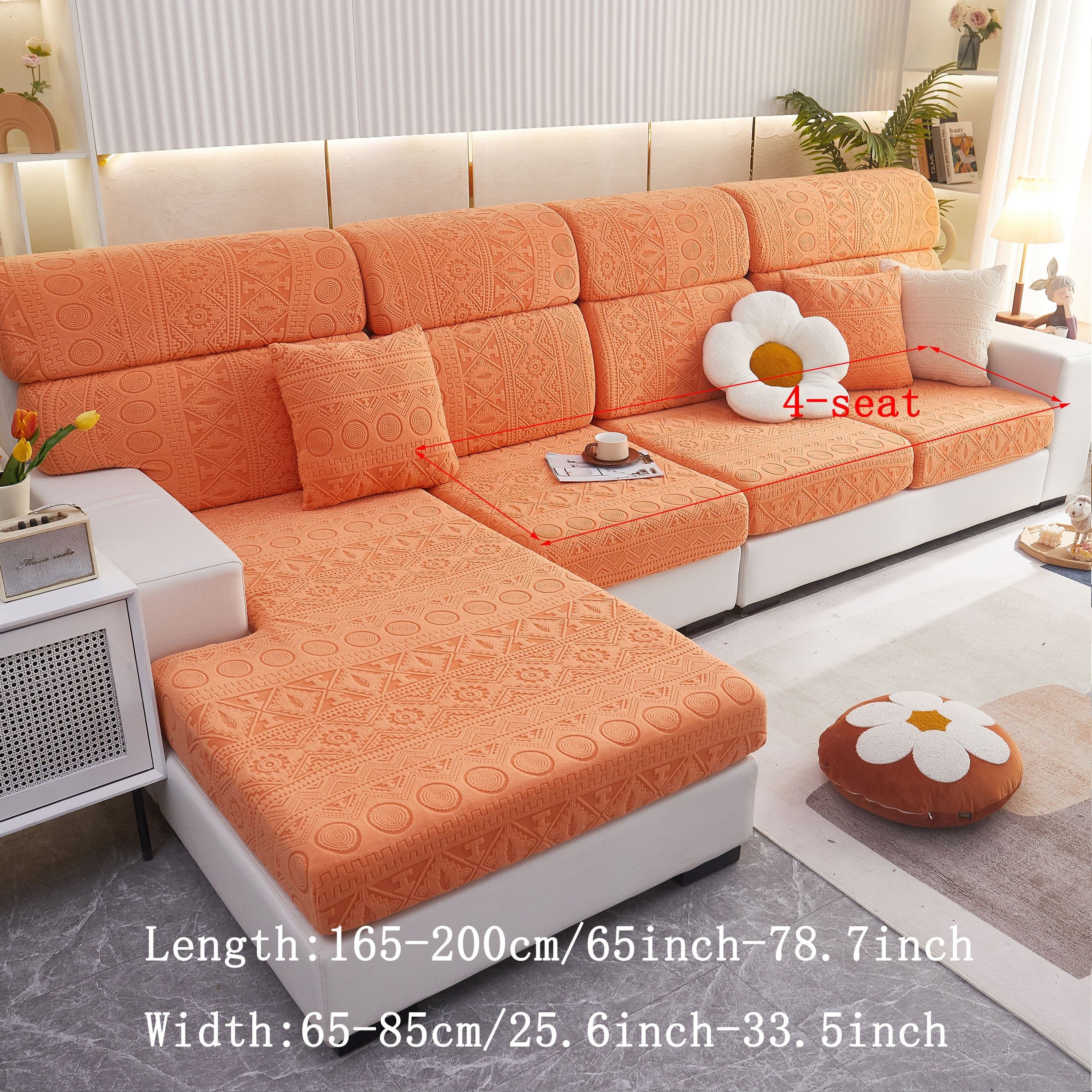 Solid Colored Bohemian Sofa Cover Elastic Sofa Slipcover - Temu United ...