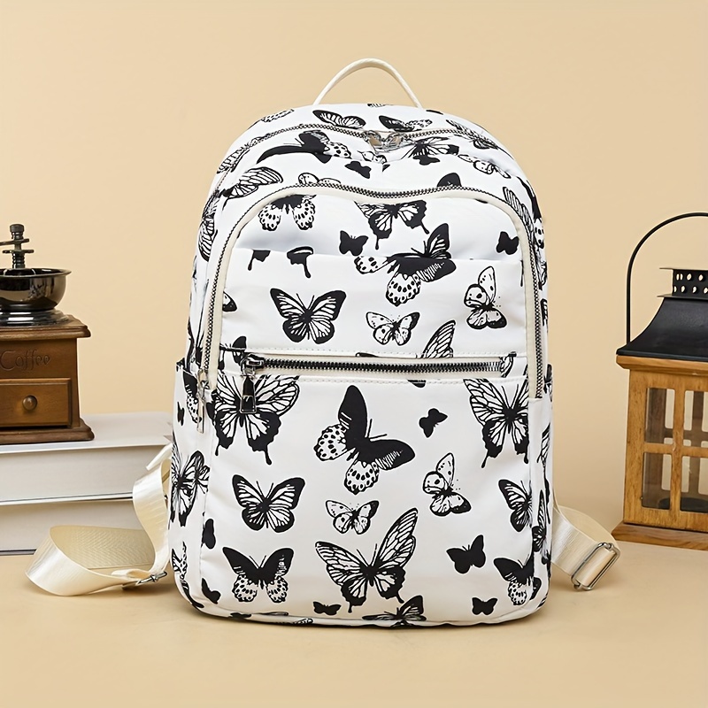 Trendy Pattern Backpack Multi pocket Zipper Knapsack Perfect - Temu ...