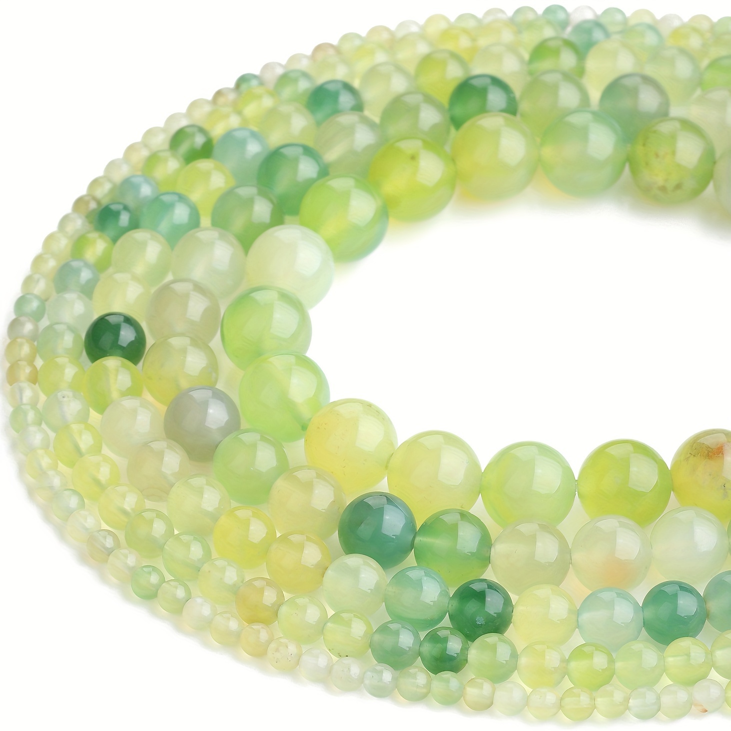 1 Strand Natural Green Agate Energy Crystal Power Loose - Temu Canada