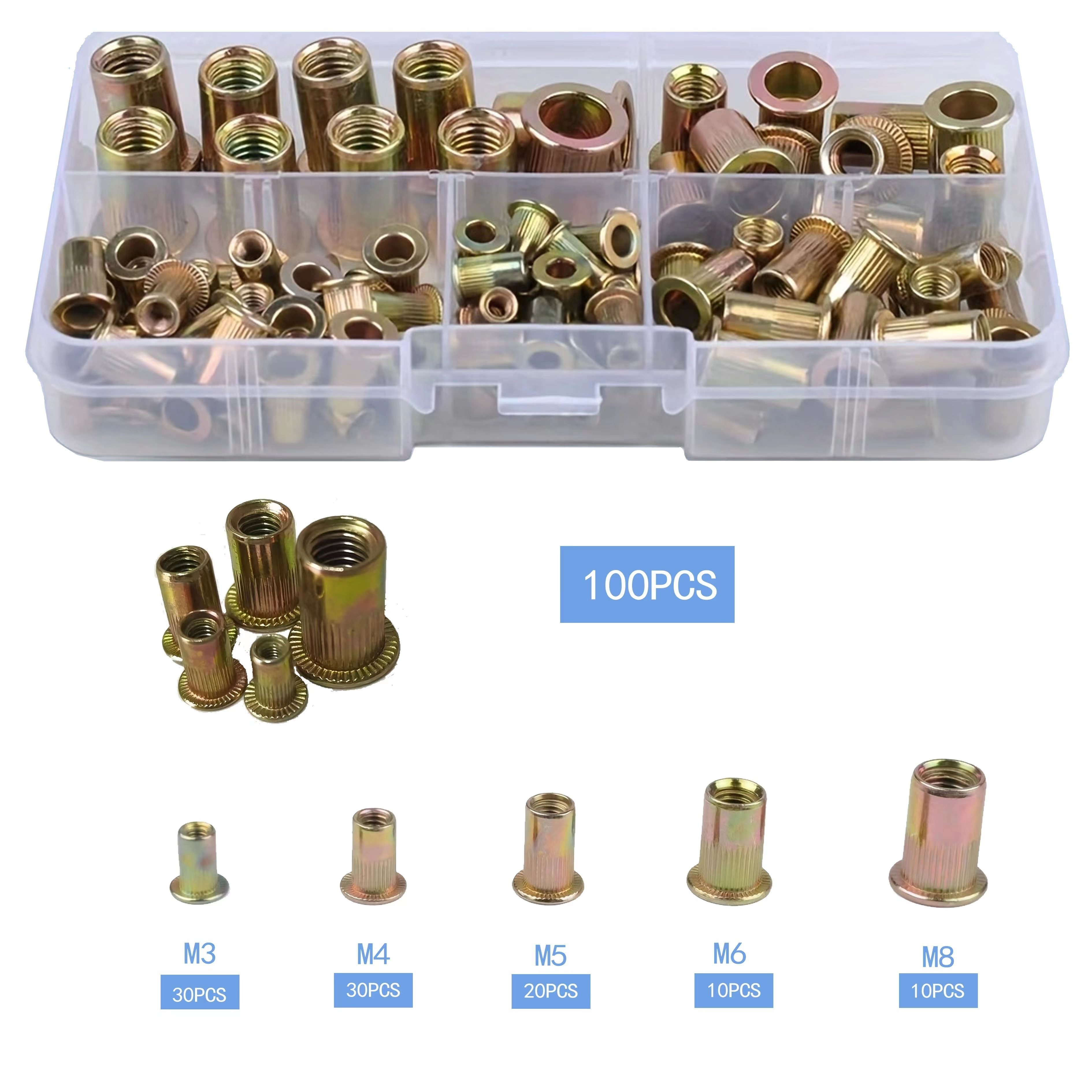 Color Zinc Plated Carbon Steel Rivet Nut Kit - Temu