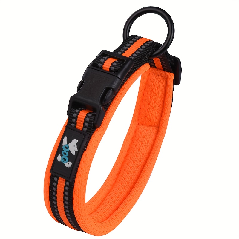 Breathable Pet Collar Adjustable Dog Collar Safety Buckle - Temu United ...