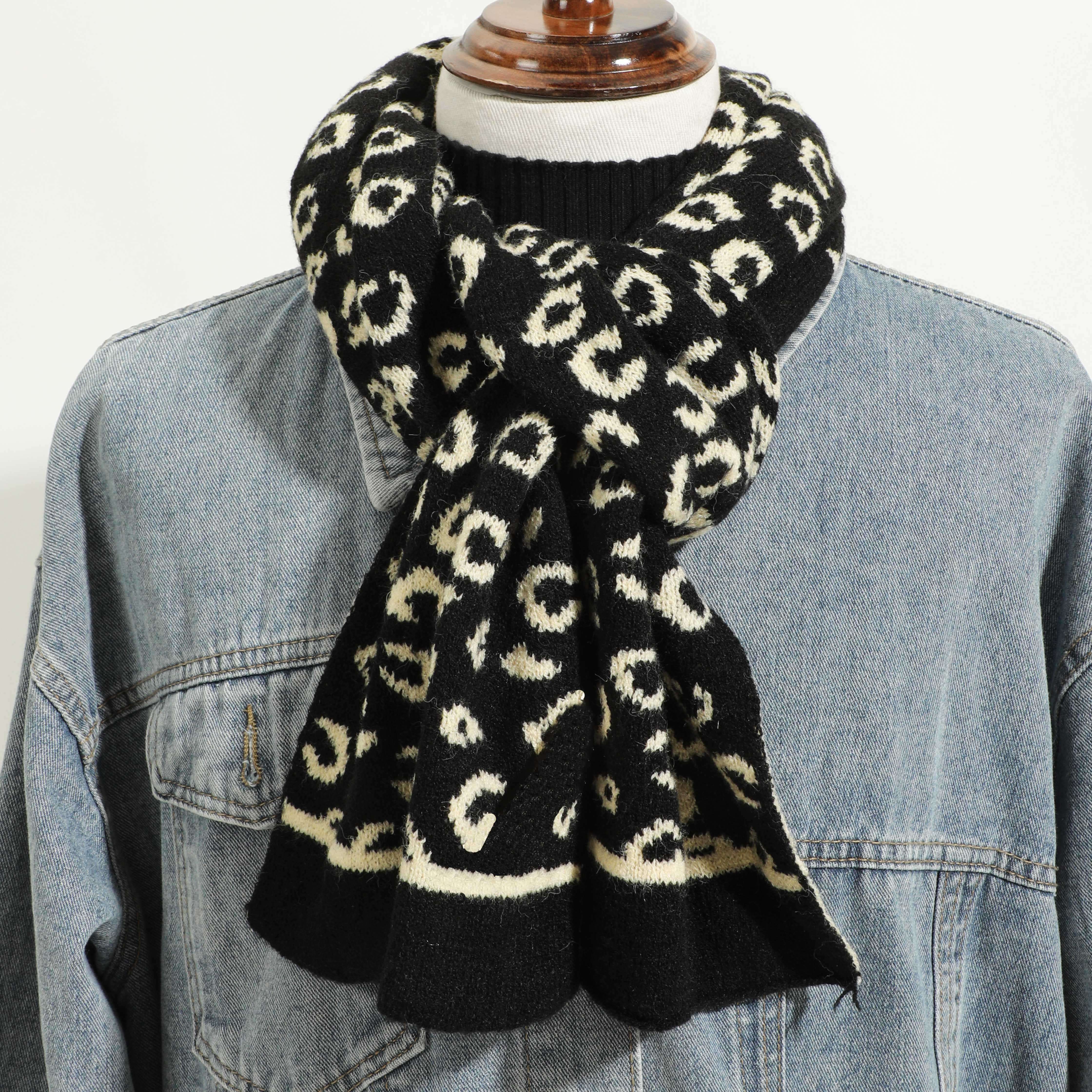 1pc mens fashion casual double sided two color graphic warm scarf ...