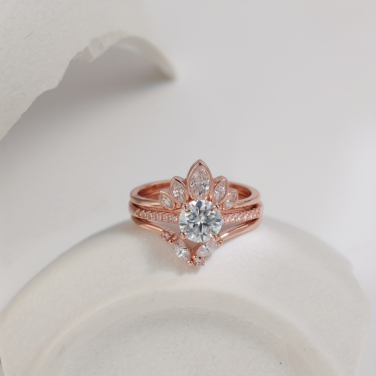 Moissanite Stacking Rings 925 Sterling Silver Symbol Beauty - Temu ...