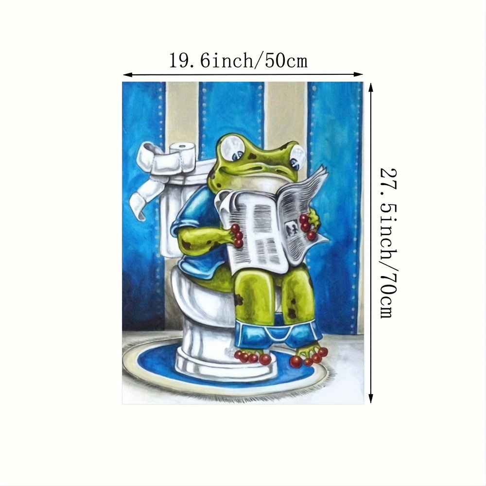 Unframed Cartoon Canvas Print Poster Funny Frog Canvas Wall - Temu ...